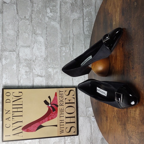 Palizzio | Shoes | Vintage Palizzio Coy Black Patentsuedegrosgrain ...